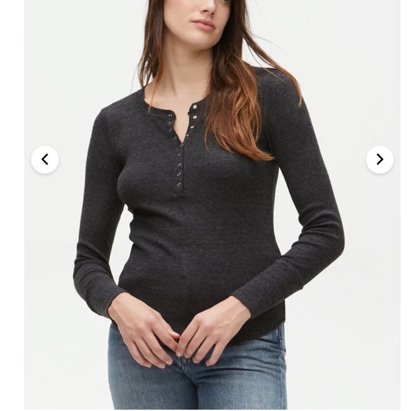 Michael Stars | Tops | Michael Stars Regan Henley Charcoal | Poshmark